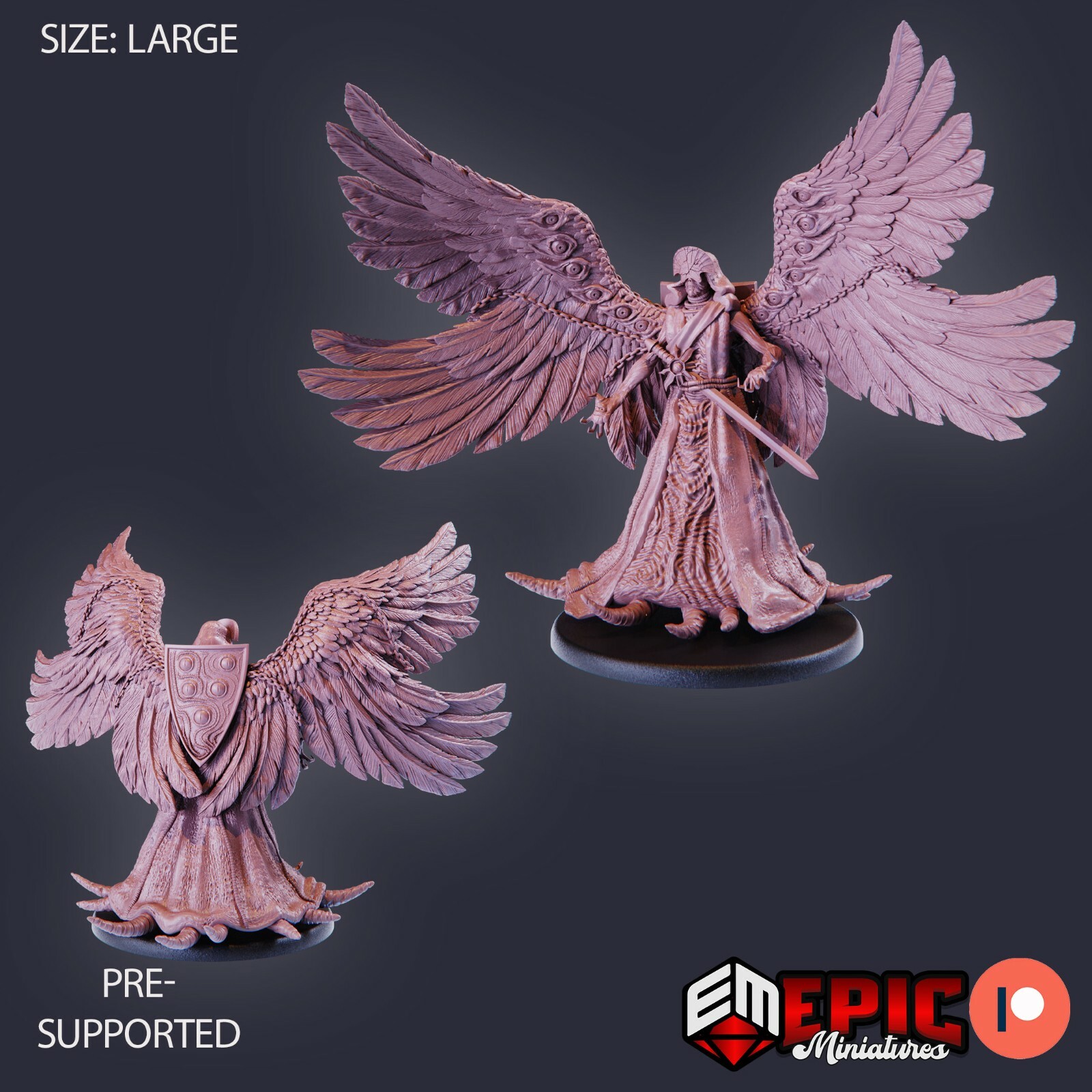 Corrupted Seraphim C Epic Miniatures Monster RPG D&D Pathfinder 3D ...