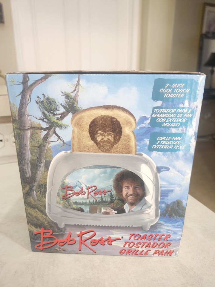 Bob Ross 2 Slice Toaster - Toast Bob's Iconic Face On Your Toast - Nib ...