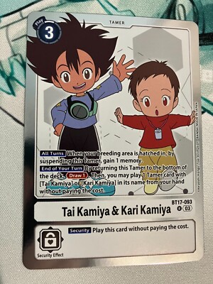 Tai Kamiya & Kari Kamiya BT17-093 R Digimon CCG | Secret Crisis NM | eBay