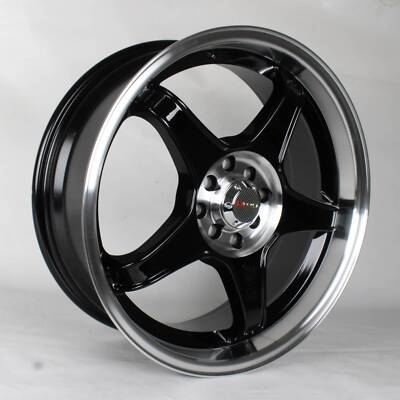 Drag DR-8 Wheels Gloss Black Machined Lip 18x7 4-100/114.3 40 Offset ...