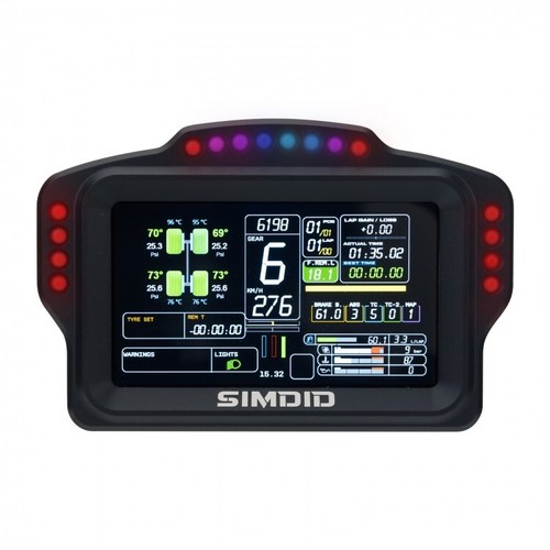 SIMDID DV480 PRO Dashboard Sim Racing Dash Display 5-in Screen/ 16 RGB ...