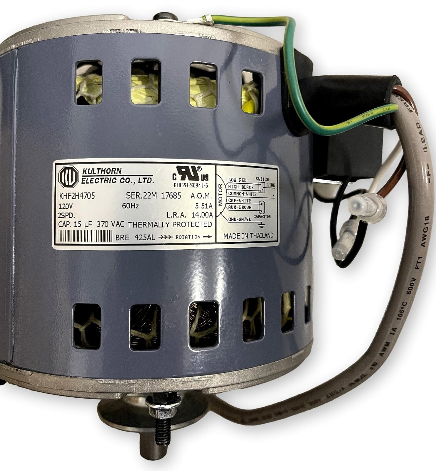 Ventamatic XE425 Barrel Fan Motor & 2" Pulley, Fits Maxx Air 36" & 42 ...