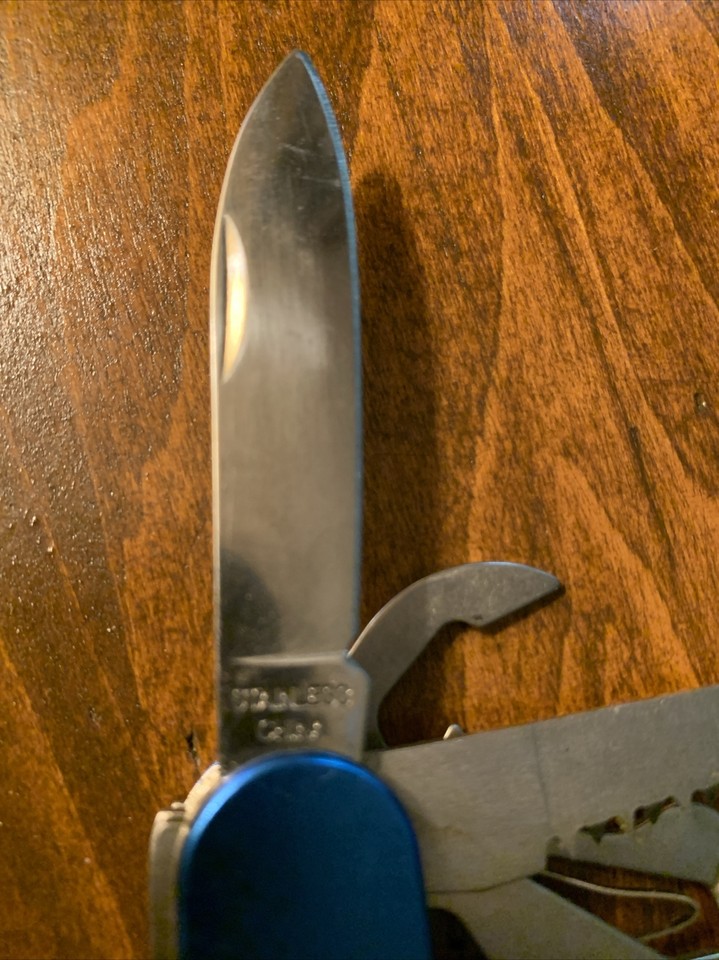 Sheffield Stainless Steel Swiss Army Knife Blue Corkscrew Bottle & Can ...