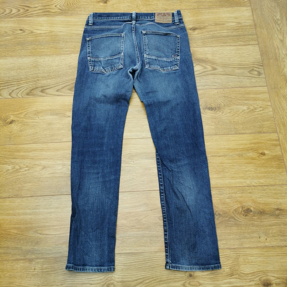 Tommy Hilfiger Sin Jeans Mens W32 L31 Blue Slim Fit Denim Stretch Zip ...