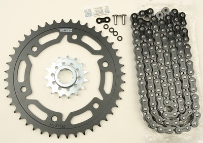 VORTEX Sprocket/Chain Kit Stl/Stl 15/44t Sil Sx3 520 112l Blk CK6343 | eBay