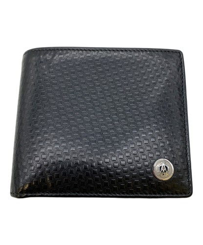 Dunhill Black Bi-fold AD Silver Color Logo Design Wallet | eBay