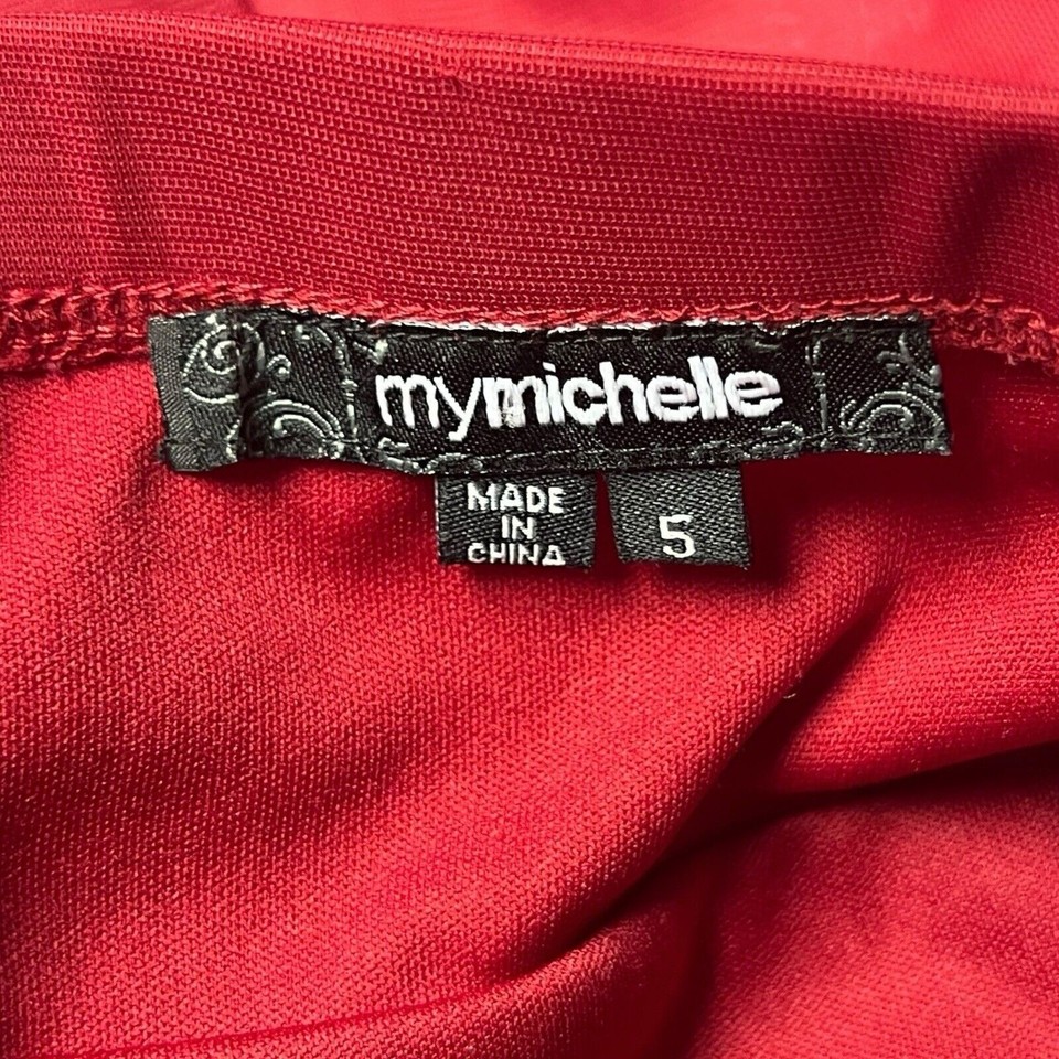 My Michelle Cocktail Dress HOCO Juniors 5 Red Strapless Ruched ...