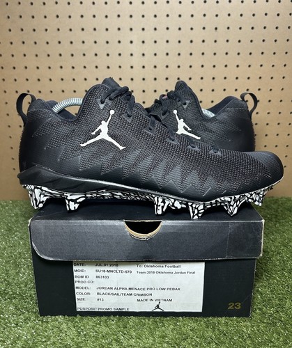 Nike Jordan Alpha Menace Pro Low Oklahoma PE SAMPLE Football Cleats ...