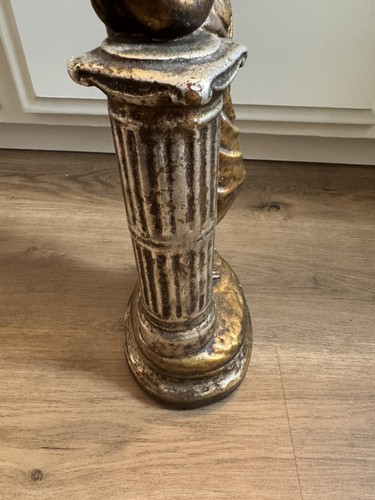 VINTAGE JARU GOLD PAINTED PLASTER GREEK GODDESS STATUE ~ 1970’s ~ 16 ...