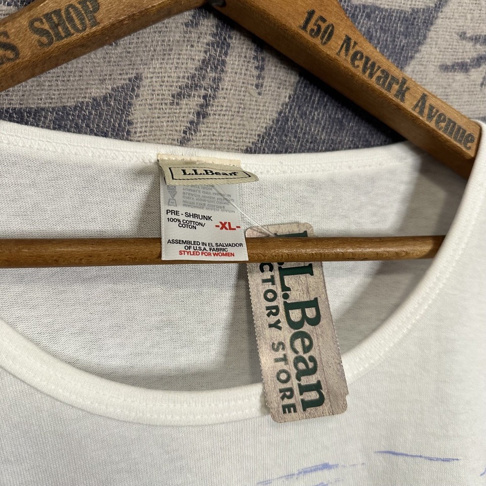 Vintage Y2K L.L. Bean Anne Kilham Porch Beach Art T Shirt NWT Womens XL ...