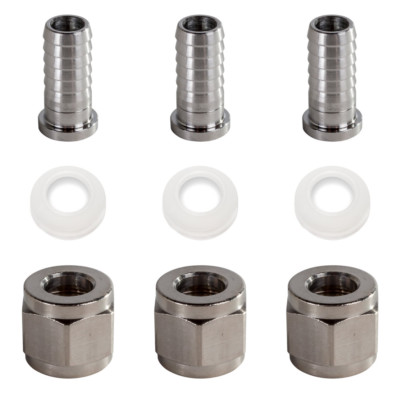 3/8" Swivel Nuts, 3/8" Barbed Stems, & 3/8" Flare Washers (3-pack) | eBay