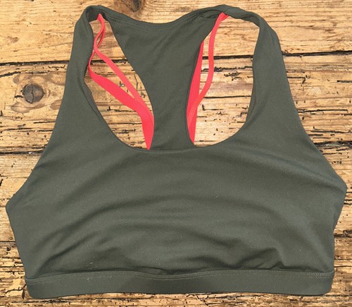 Fabletics Women’s Size M Olive Green Pink Racer back Sports Bra | eBay