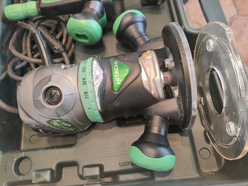 Hitachi M12VC Variable Speed Fixed Base Router w plunge Base & Case, 8 ...