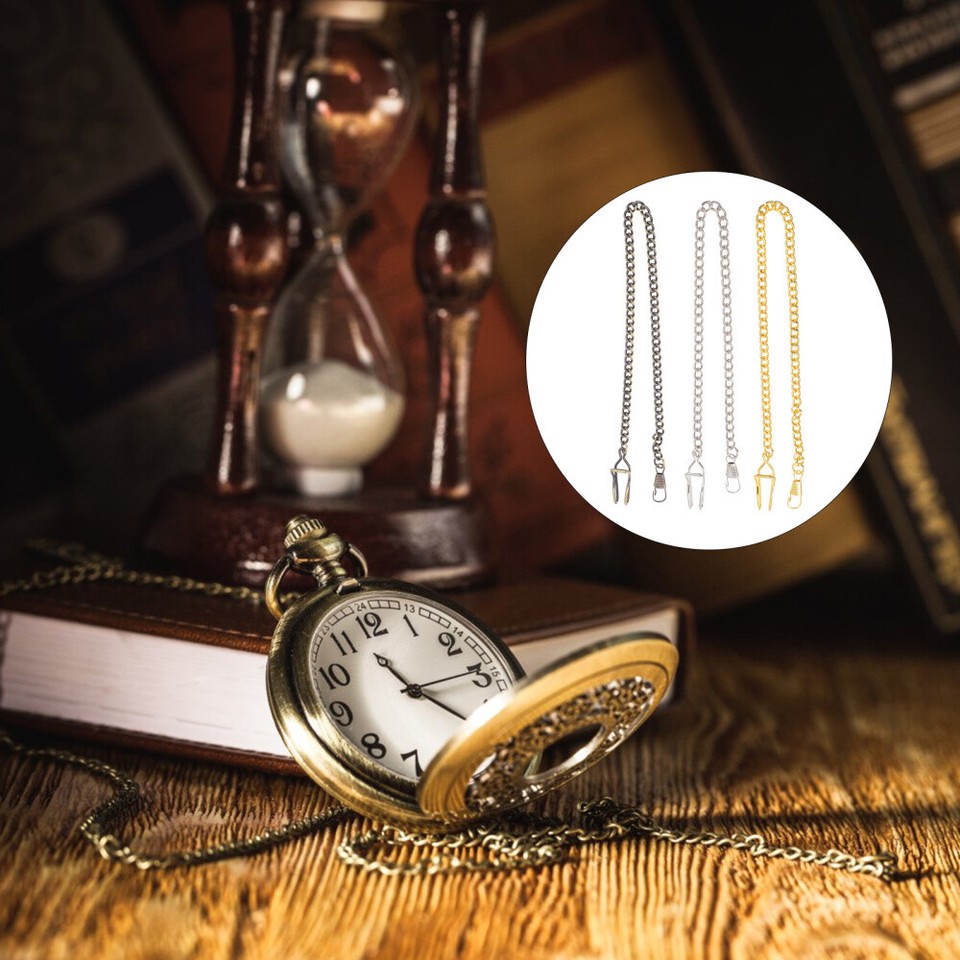 3PCS Pocket Watch Hanging Chains Pocket Watch Chains Retro Watch Chain ...