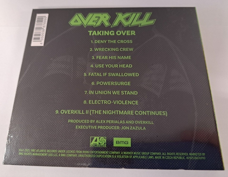 Overkill Taking Over New CD Digipak Thrash Metal | eBay