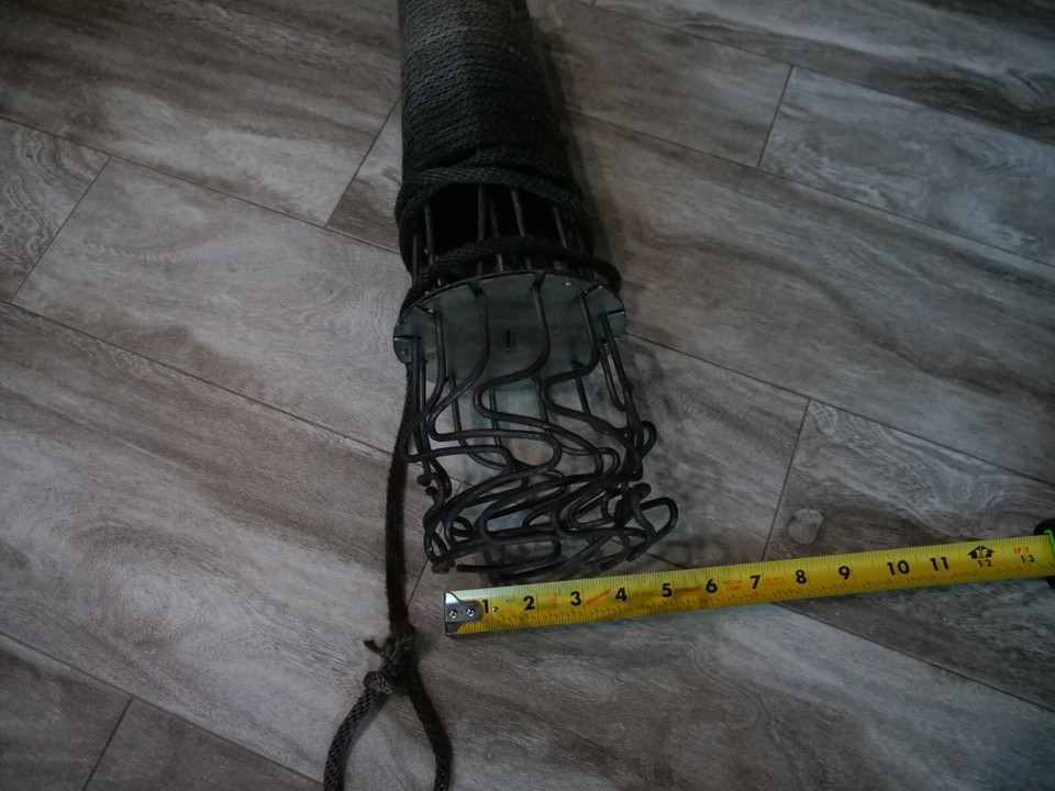 Antique Fireplace Chimney Metal Cleaner Sweeper Tool Square Shape ...