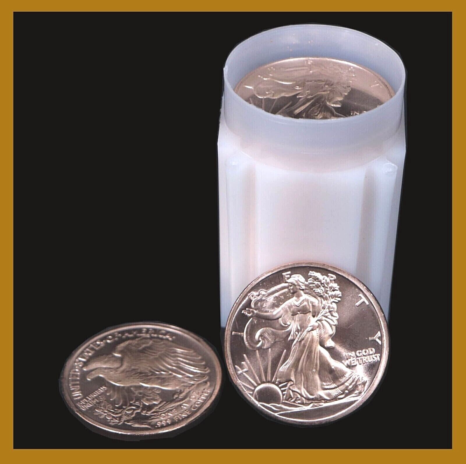 liberty Coin 1 OZ .999 Fine Copper Round Bullion Roll Tube (20 Coin ...