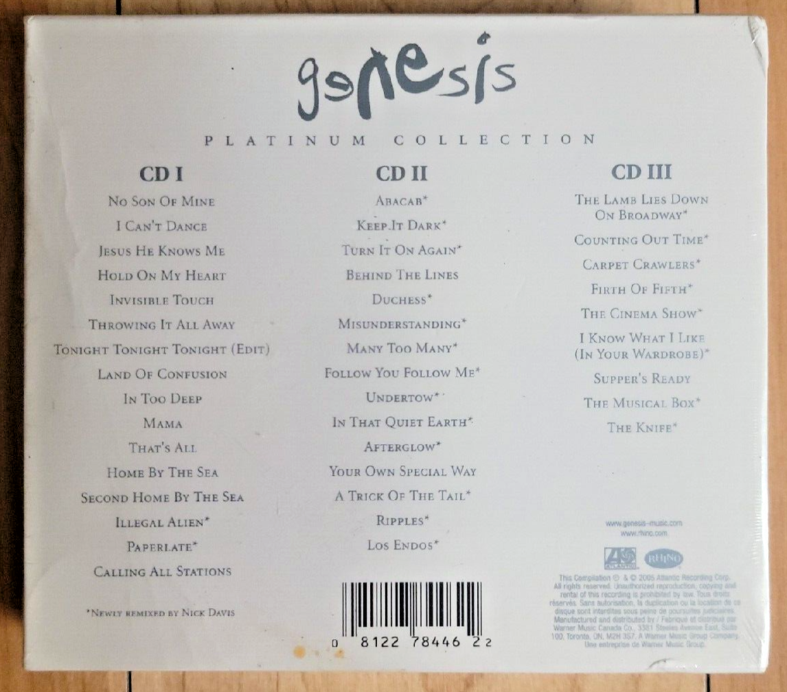 Platinum Collection by Genesis (UK) (CD, Sep-2005, 3 Discs, Rhino ...