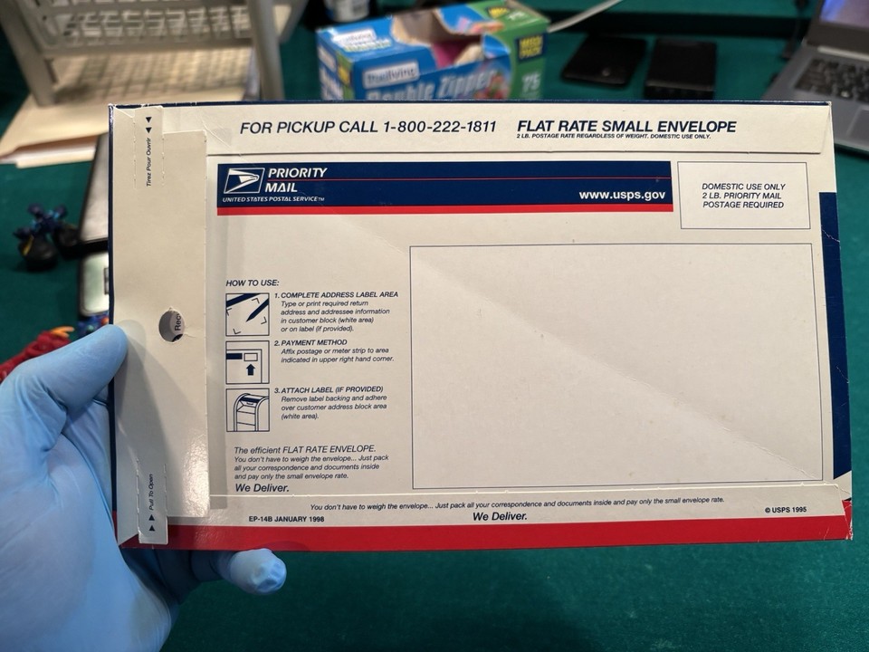 Vintage USPS Priority Mail Flat Rate Small Envelope *NEVER USED* | eBay
