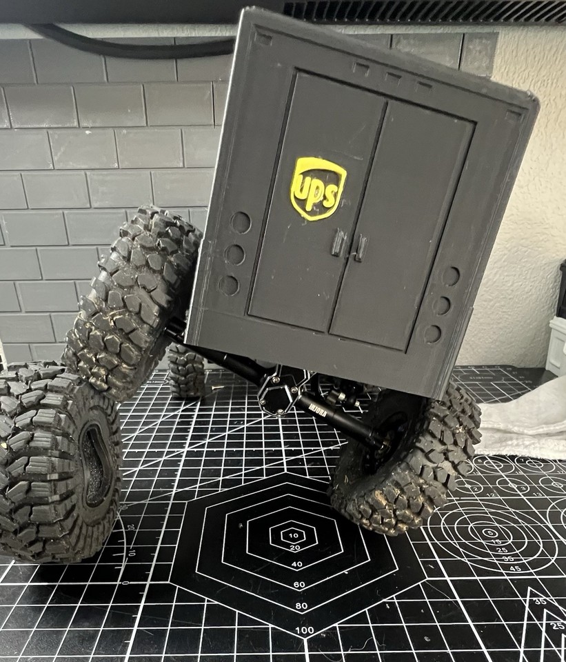 Scx24 blacked Out UPS TRUCK With Chassis! 155mm | eBay