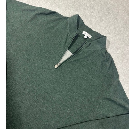 Peter Millar Mens Quarter Zip Pullover Green XXL 55% Cotton Modal Blend ...