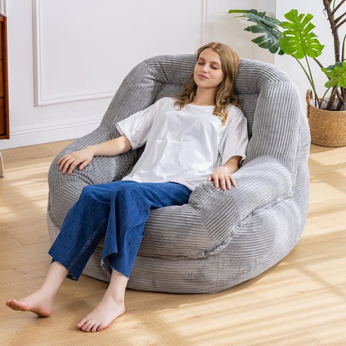 Giant Bean Bag Chair with Armrests - Oversized Cozy Seating for Adults ...