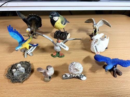 Schleich Birds Bald Eagle Peregrine Falcon Swan Goose Brooklyn Chicks ...