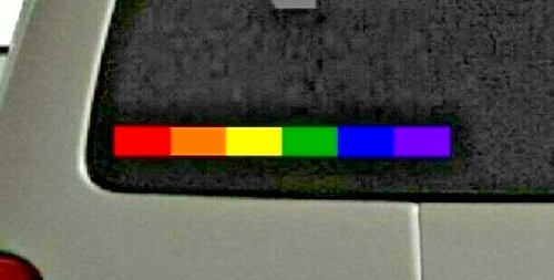 Gay Pride Rainbow Flag Car Vinyl Decal Outdoor Window Car Sticker LGBT ...