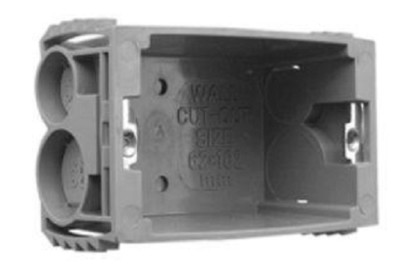 2x Clipsal PLASTIC WALL BOX 97x57x45mm 1-Gang, 5-Inlets, Grey ...