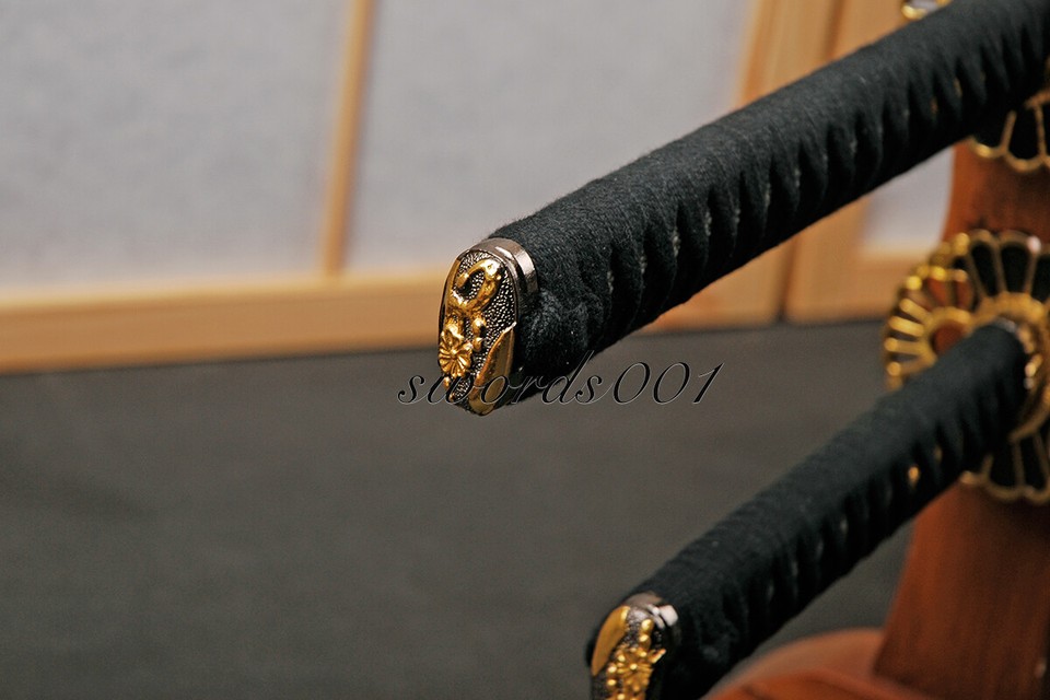 Real Sharp Swords Set Katana + Wakizashi Japanese Samurai Full Tang ...