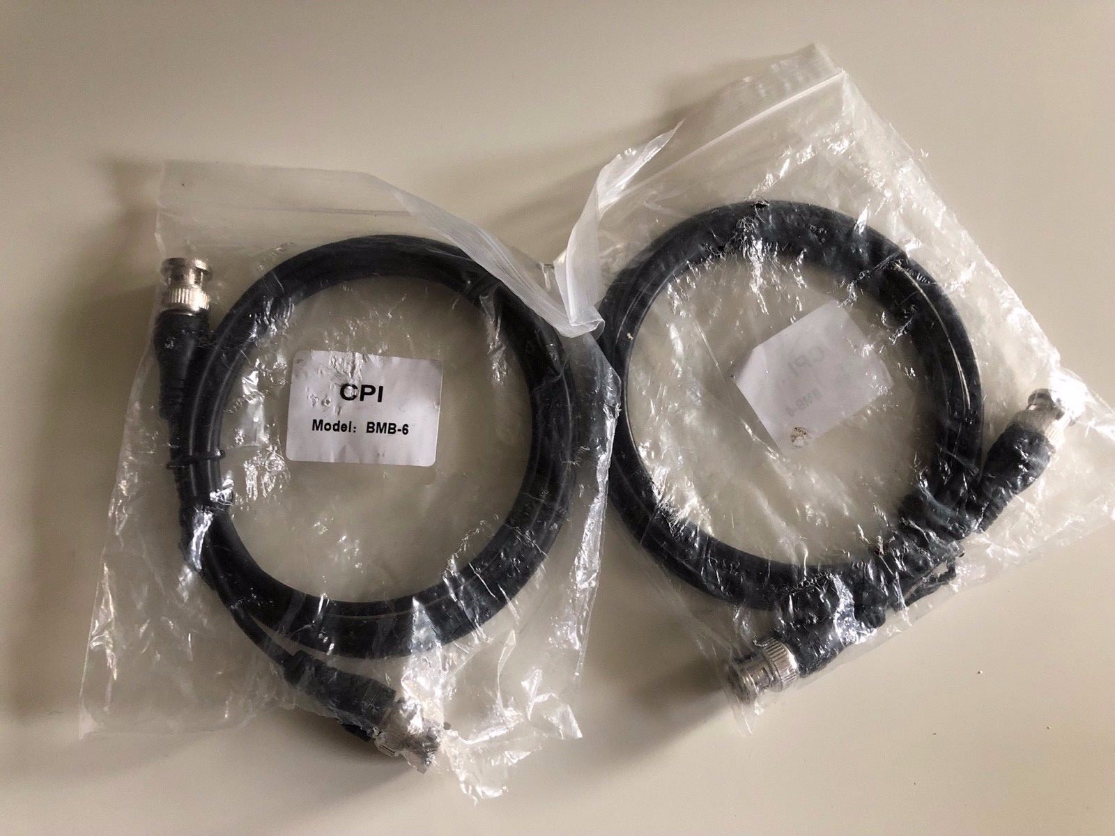 Lot of 2 - CPI BNC to BNC Jumper Cable Mini Cables 6' BMB-6 New | eBay