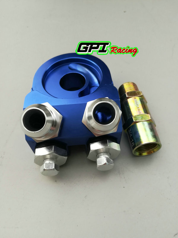 NEW Aluminum AN10 Oil Filter Cooler Sandwich Plate Adapter Oil Adapter ...