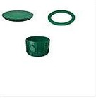 Tuf-Tite 3PC Bundle 24x12 Riser, 24in Ring & 24 in Flat lid | eBay