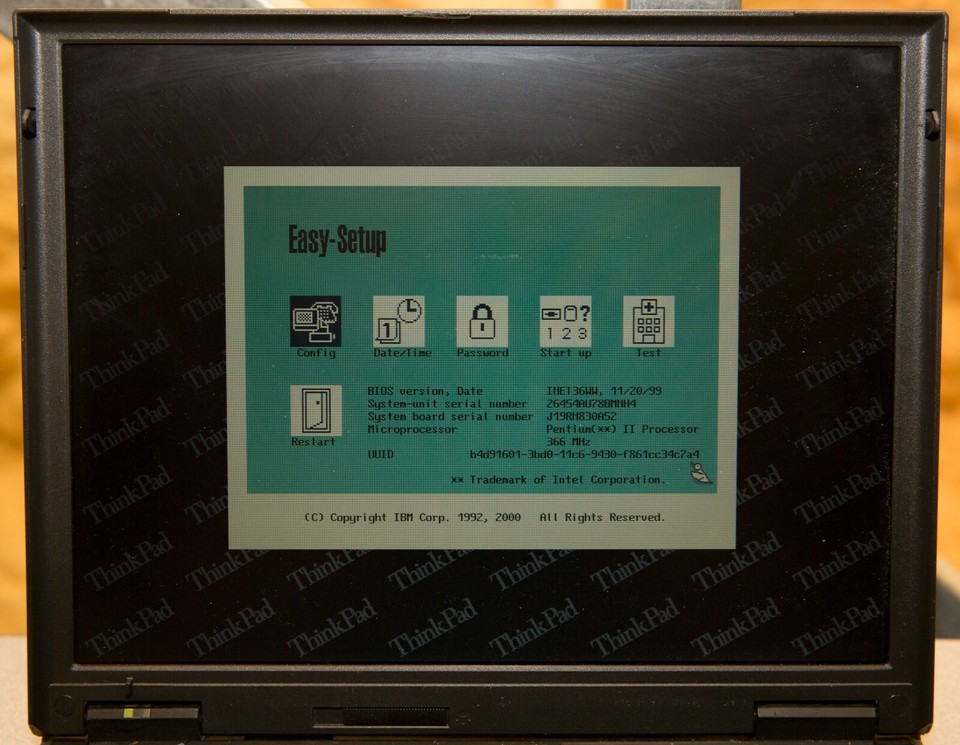 Vintage IBM ThinkPad 600E 2645-4AU Pentium II 366MHz 288MB RAM 16GB SSD ...