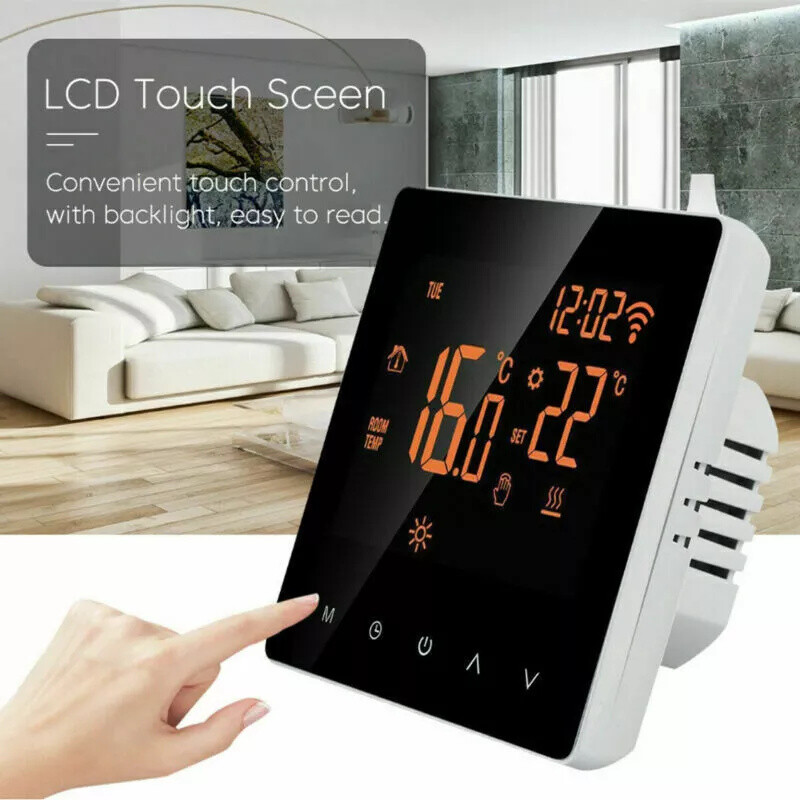 LCD Display Thermostat Home Central Heating Remote Controller App Tuya ...