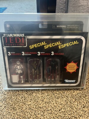 Star Wars TVC Jedi Survivor 3-PACK Riot Trooper MagnaGuard KX Droid AFA ...