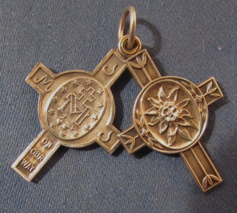 VINTAGE STERLING SILVER RELIGIOUS SLIDE CROSS PENDANT JMJ BE WITH US ON ...