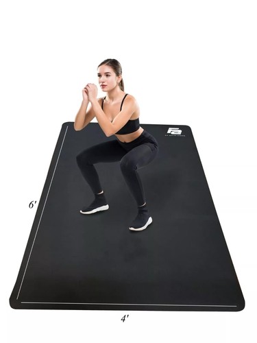 Large Exercise Mat 6' x 4' x 8mm Non-Slip Extra Wide Workout Mat for ...