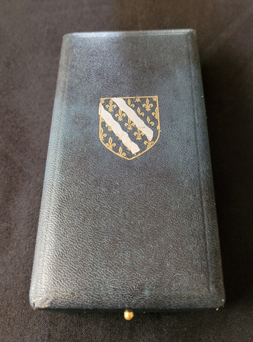 Boîte écrin pour Ordre Chevalier Officier Médaille blason Fleurs de Lys ...