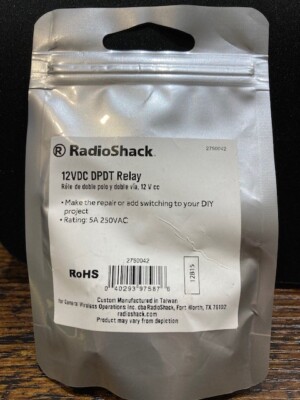 Radio Shack #275-0042, 12VDC DPDT Relay, 5A 250VAC / 5A 24VDC, 12VCC | eBay
