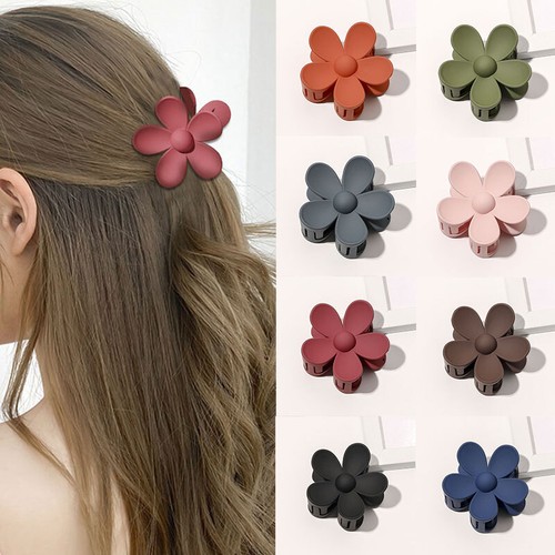 Frosted Hair Clip Big Flower Shaped Clip Spring Clip Hair Accessories ...