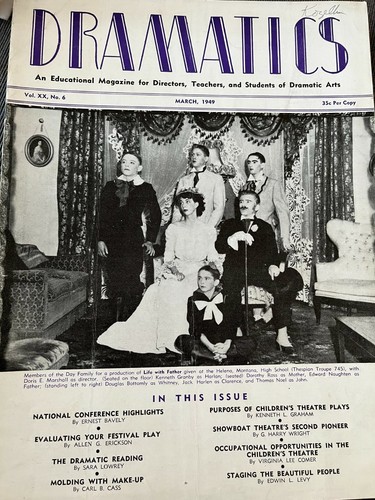 Dramatics Educational Magazine for Directors Teachers Students March ...