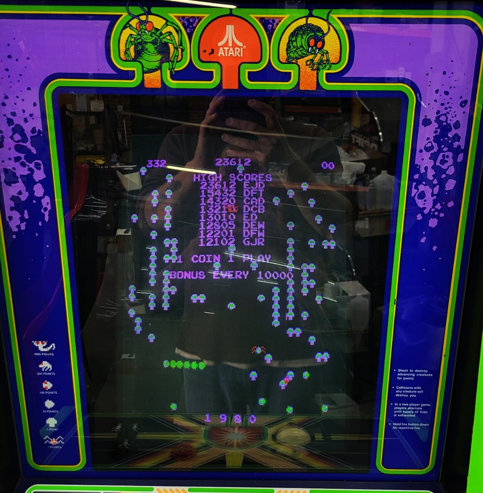 CENTIPEDE CABARET (Mini) Arcade Machine Stand Up Classic Video Game ...