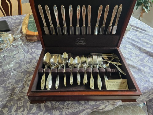 community plate birds of paradise silverware set | eBay