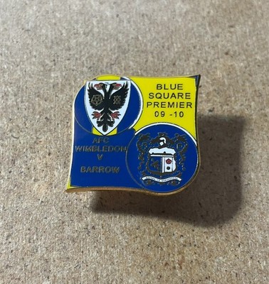 AFC WIMBLEDON v HARTLEPOOL UNITED ENAMEL FOOTBALL SUPPORTERS BADGE | eBay
