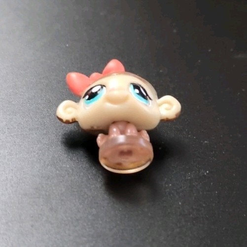 Littlest Pet Shop (LPS) Rare Wave 2 Take-a-long Monkey Teeniest Tiniest ...