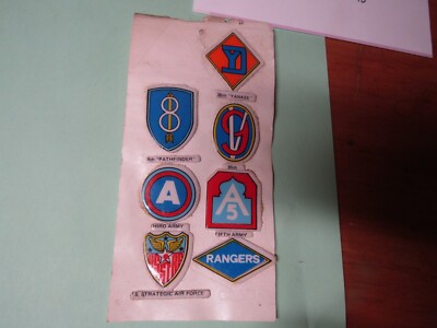 WINDOW DECAL STICKER SET FAMOUS MILITARY INSIGNIA PUFFY STICKERS #6 ONE ...