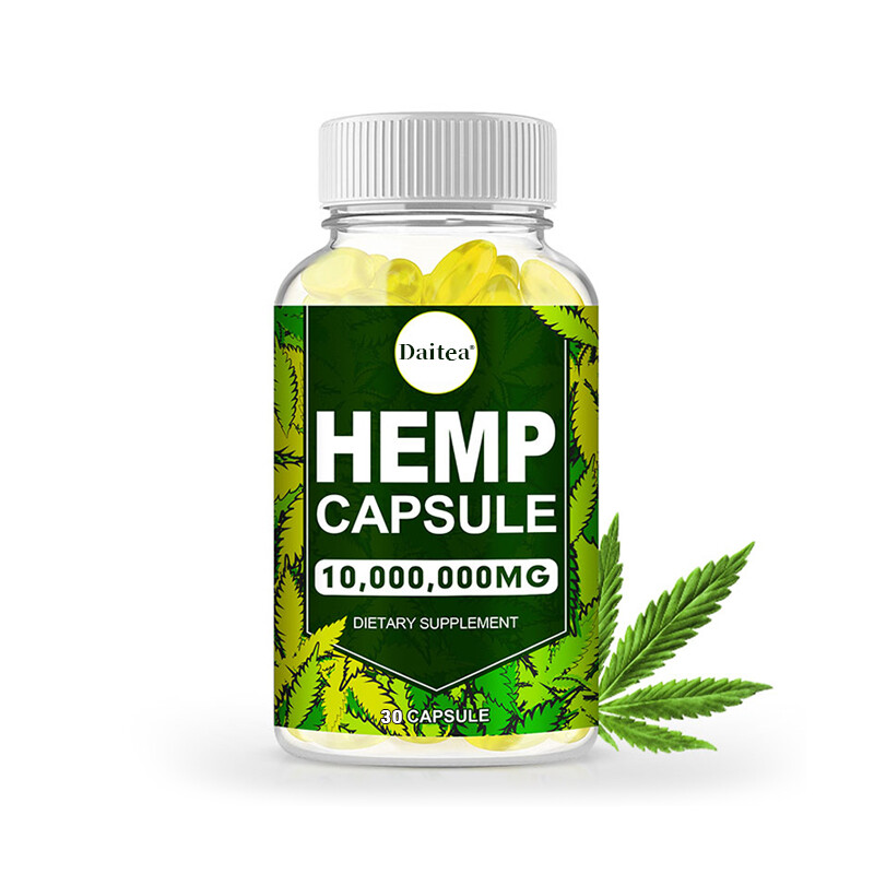 HEMP Capsule For Calm,Sleep,Stress,Anxiety,Pain,Muscle,Relax 30/60/120 ...