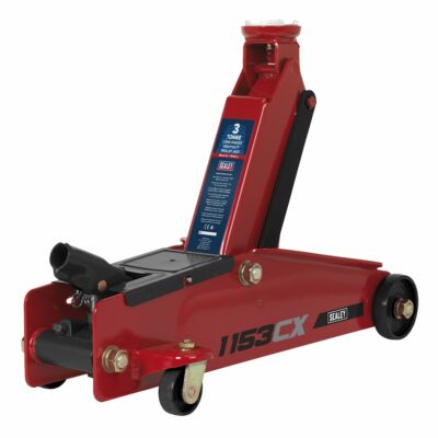 Sealey 1153CX 3 Tonne 3T Long Chassis Heavy Duty Trolley Jack Car Van ...