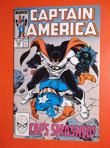 CAPTAIN AMERICA # 348 - VF+ 8.5 - FLAG SMASHER, PRES. RONALD REAGAN ...